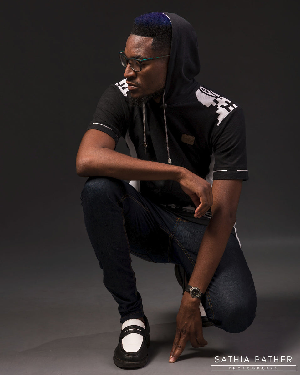 Hoodie Golf Shirt - Ndebele (Black) – XavahDah